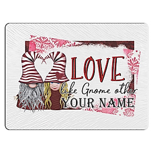 Bleu Reign Cutting Board Personalized Custom Name Love Like Gnome Other 11x15 inches Textured Glass