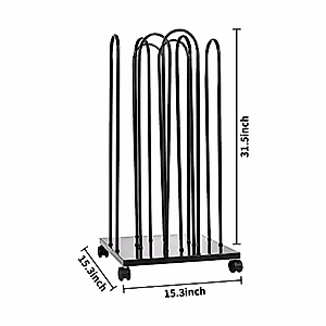 AIWFL 4 Side Storage Hanger Stacker Cart,Hanger Stacker with 4 Wheels,Clothes Hanger Storage Rack,4 in 1 Hanger Rack Stand for Shopping Mall,Specialty Store