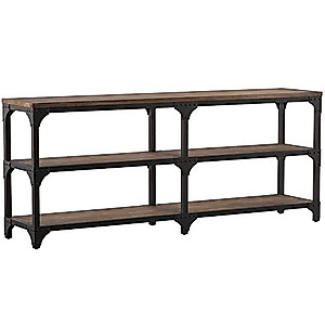 ACME Gorden Console Table - 72680 - Weathered Oak & Antique Silver