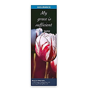 Christian Bookmark with Bible Verse, Pack of 25, Assurance Themed, My Grace is Sufficient for You, 2 Corinthians 12:9