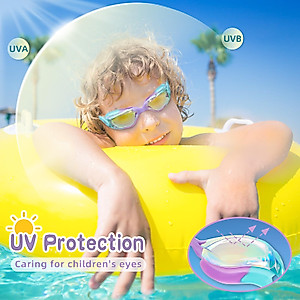 Freela Goggles for Kids 6-14, 2 Packs Swim Goggles for Kids 3-6, Toddler Teens Girls Boys Swimming Goggles,Kids Pool Water Goggles