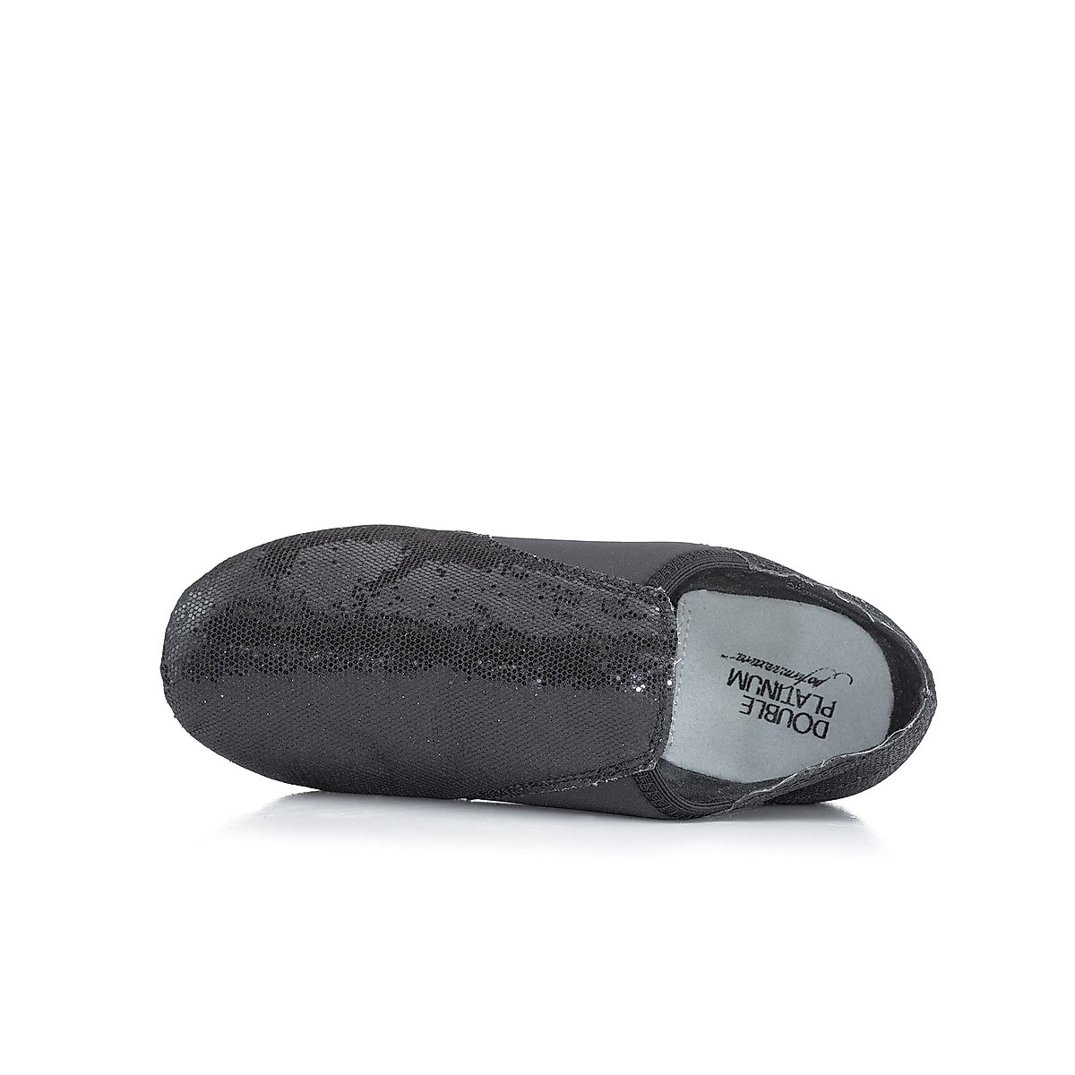 Double Platinum Womens Glitter Jazz Shoes Silver 04.5M Dazzle