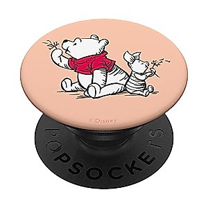 Disney Winnie the Pooh and Piglet Dandelion Pink PopSockets Swappable PopGrip