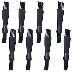 JJHXSM 8PCS Dual Head Plastic Cleaning Brush 60mm/2.4in Keyboard Brush Chain Brush Archaeological Small Bristle Brush Garlic Mashers Cleaning Brush Used to Clean Spice Herb Grinder Powder Residue