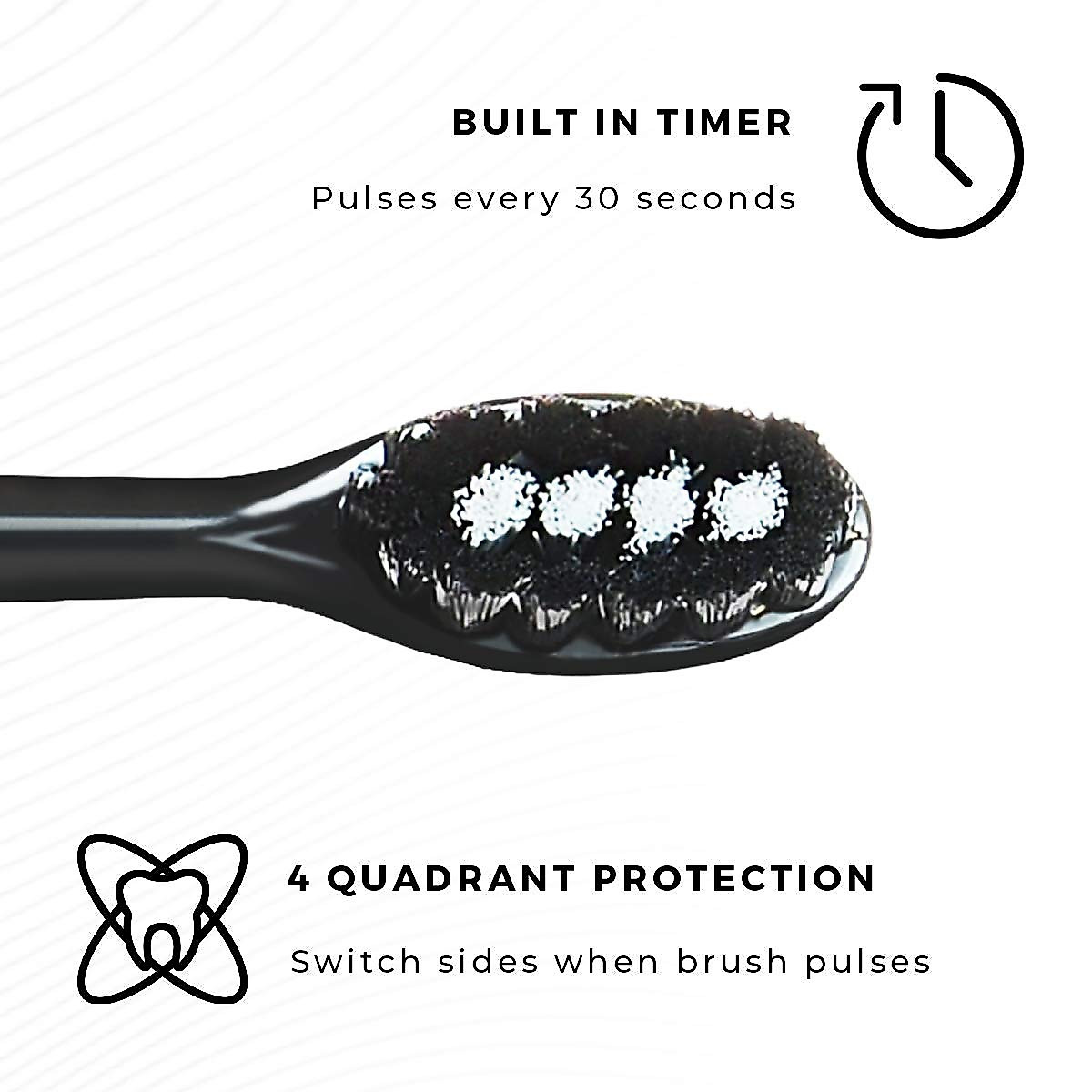 Gleem Battery Power Electric Toothbrush with Travel Case, Soft Bristles, White