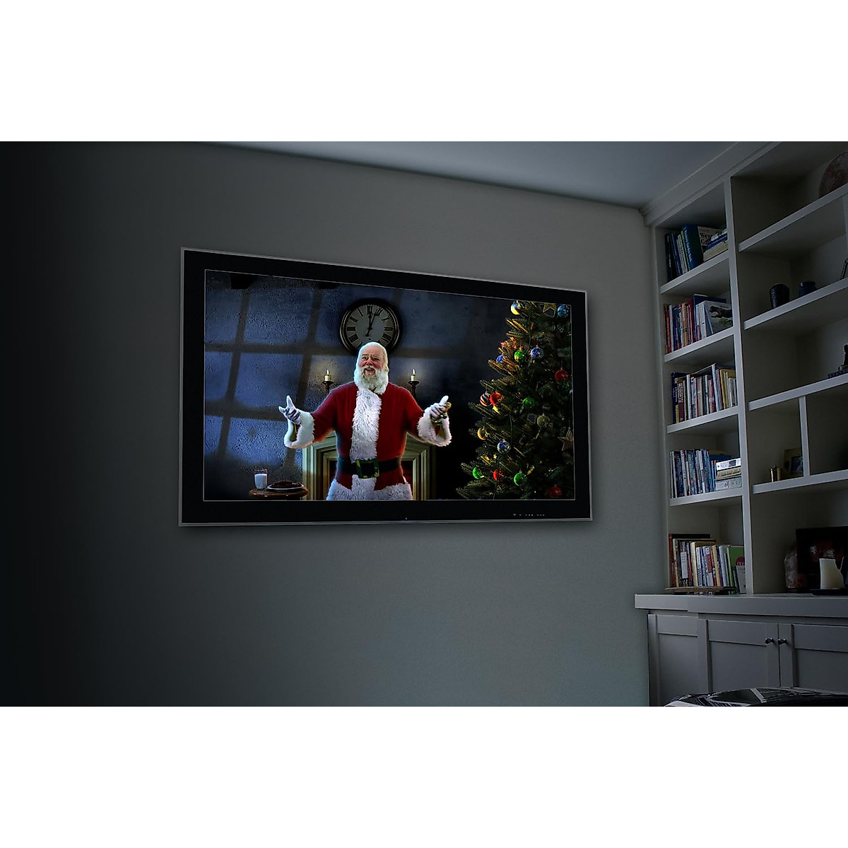 HoliScapes® Christmas Digital Decoration Kit Includes 7 AtmosFX® Video Effects for Christmas Plus HD Super Bright Projector and 48” x 72” Holographic Projection Screen