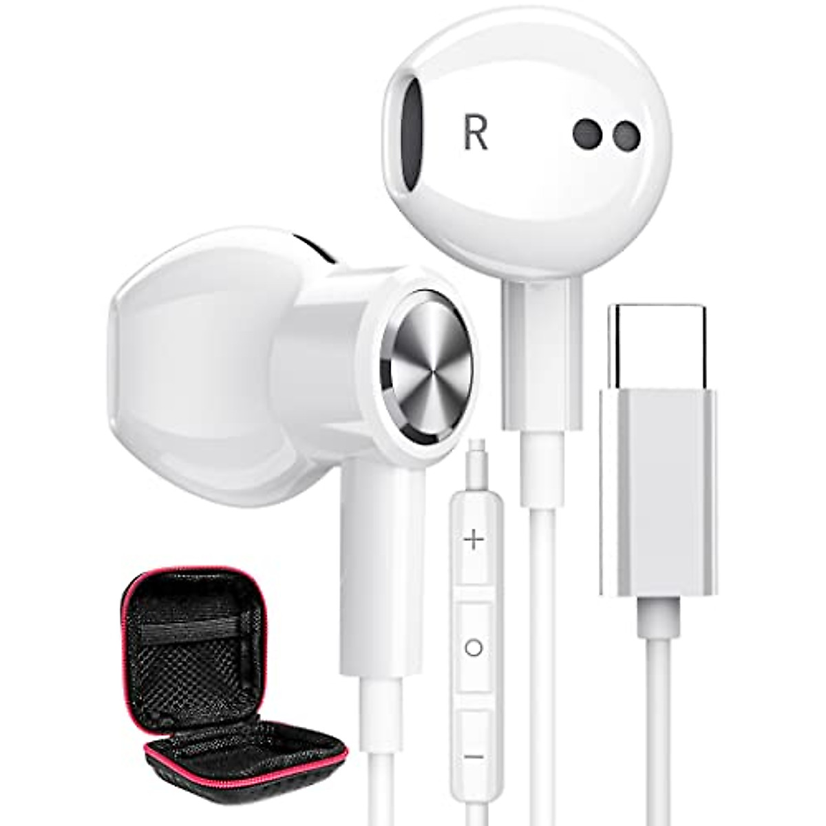 USB C Headphones, ACAGET Galaxy S22+ Ultra S23 Earbuds Wired USB Type C Earphones Magnetic Headsets with Mic Volume Control HiFi Stereo Headphone for Samsung S21 FE Note 20 Oneplus 10 Pro 9 Pixel 7 6A