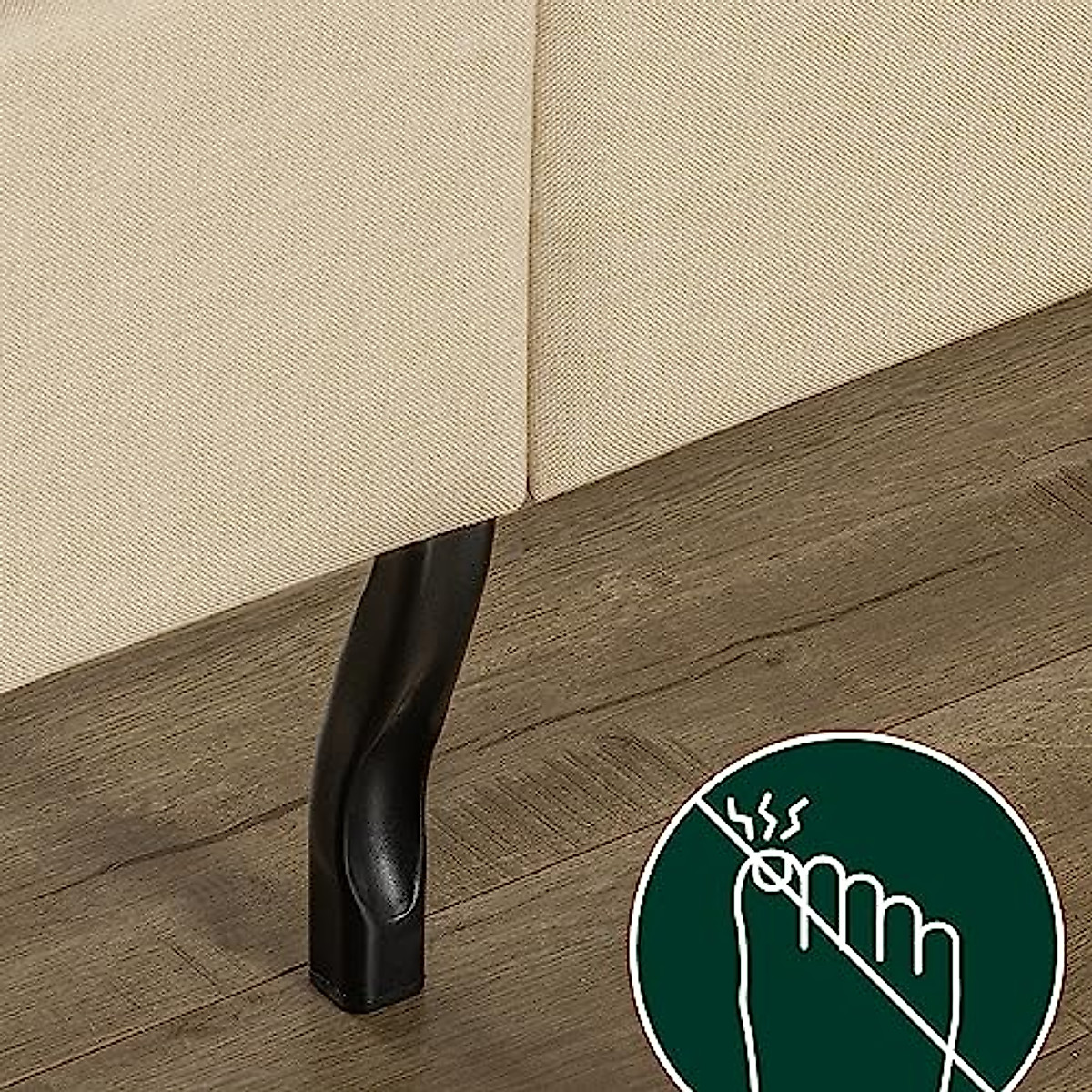 ZINUS Ibidun Upholstered Platform Bed Frame, Mattress Foundation, Wood Slat Support, No Box Spring Needed, Easy Assembly, Full, Beige