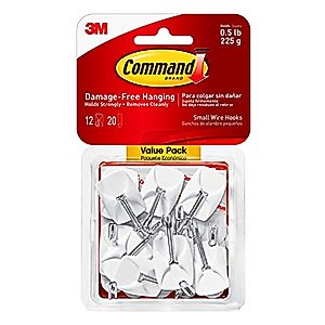 Command 0.5 lb Capacity Small Hooks (17067-12ES)