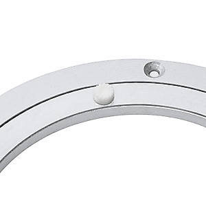 Geesatis Table Turntable Accessories 1 PCS Metal Lazy Susan Hardware Rotating Turntable Bearing Round Swivel Plate, Smooth Swivel Plate for Kitchen Base Turn Dining Table, Heavy Loads, Silver, 8 inch