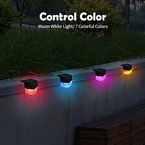 Kihoplly Solar Step Lights Outdoor, 4 Pack Solar Deck Lights Waterproof LED Solar Fence Lights for Garden Fence Patio Yard Stair Pathway Driveway Dock Porch Path