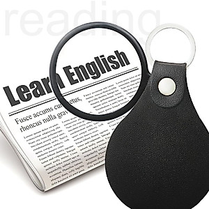 KacoKaco 3Pack 10X Pocket Magnifying Glass with Rotating Protective,Keychain Perfect for Senior Reading,Explore,Fine Prints, Sew,Jewelry, Hobbies, Pendant.