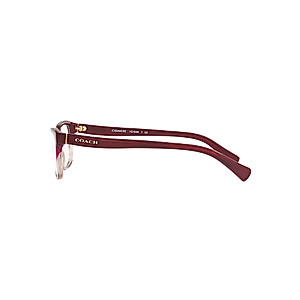 Coach HC6089 Prescription Eyewear Frames, Red Beige Gradient/Demo Lens, 51 mm