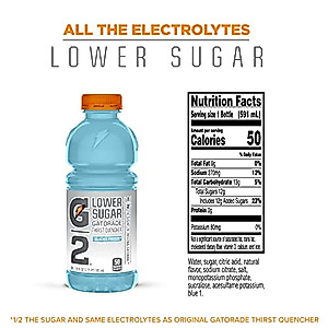 Gatorade G2 Thirst Quencher, Glacier Freeze, 20 fl oz Bottles (8 Count)