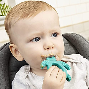 Dr. Brown’s™ Silicone Starter Spoon and Teether, 2-Pack and No-Slip Suction Bowl for Babies and Toddlers, BPA Free, 2-Pack