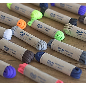 Mercury + Maia Round Shoe Laces for Sneakers - Boot Laces - Ultraboost Shoelaces - USA Made Shoe Strings (2 Pair) (Tan, 72 inches)