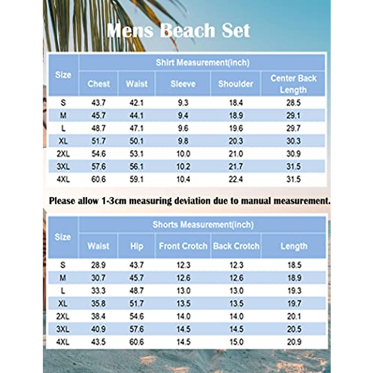 COOFANDY Men's 2 Pieces Shirt Set Short Sleeve Button Down Casual Hippie Holiday Beach T-Shirts Shorts Outfits (Navy Blue, Large)