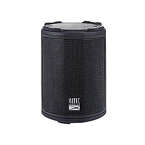 Altec Lansing HydraMotion Wireless Bluetooth Speaker with 360 Degree Sound, Portable IP67 Waterproof for Outdoors, Shockproof, Snowproof, Everything Proof, 12 Hour Playtime (Black) (Renewed)