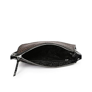 Calvin Klein Reyna Crossbody, Brown/Khaki/Black Logo