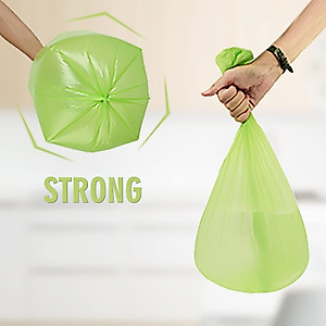 Mini Trash Bags, Inwaysin 1.2 Gallon Trash Bags, Small Bin Bags, 6L, 100Bags, Clear Green…