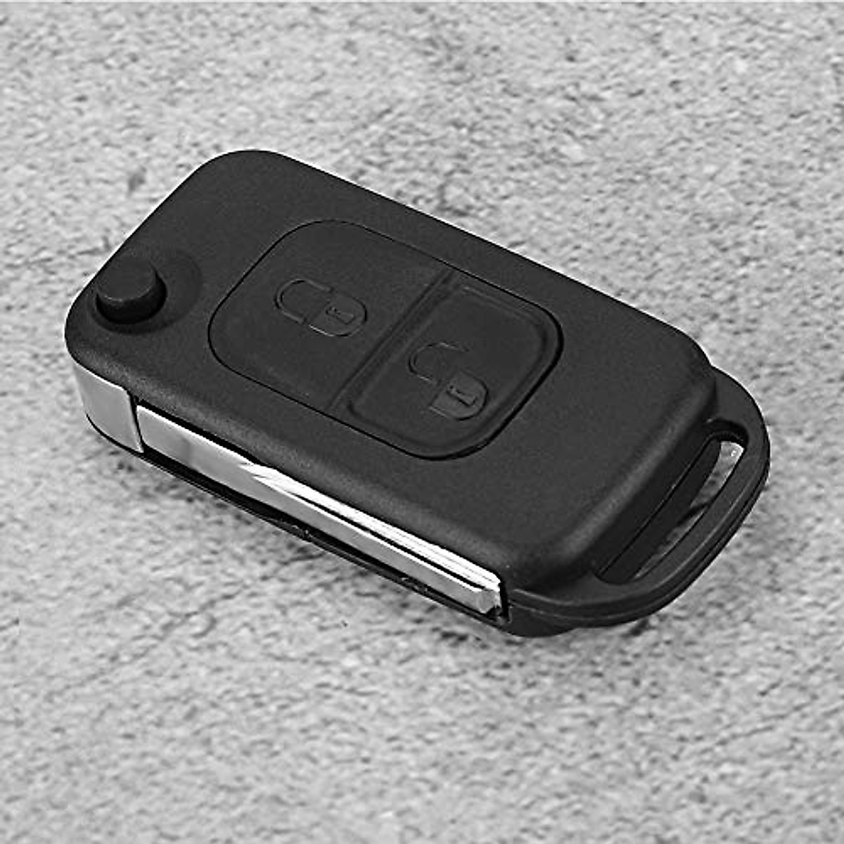 Suuonee Key Fob Case, 2 Button Remote Flip Key Fob Case Shell Cover Fit For SLK Class E113 ACES W168