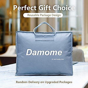 Damome Goose Feathers Down Pillows for Sleeping(2 Pack),Standard(20inx26in)-White Bed Pillow Inserts,100% Cotton Cover,Sleeping Pillows for All Sleepers