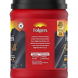 Folgers Black Silk Dark Roast Ground Coffee, 10.3 Ounces