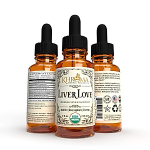 Khroma Herbal Products Liver Love - Organic Liver Support - 2 oz Liquid Dietary Supplement - Alcohol Free