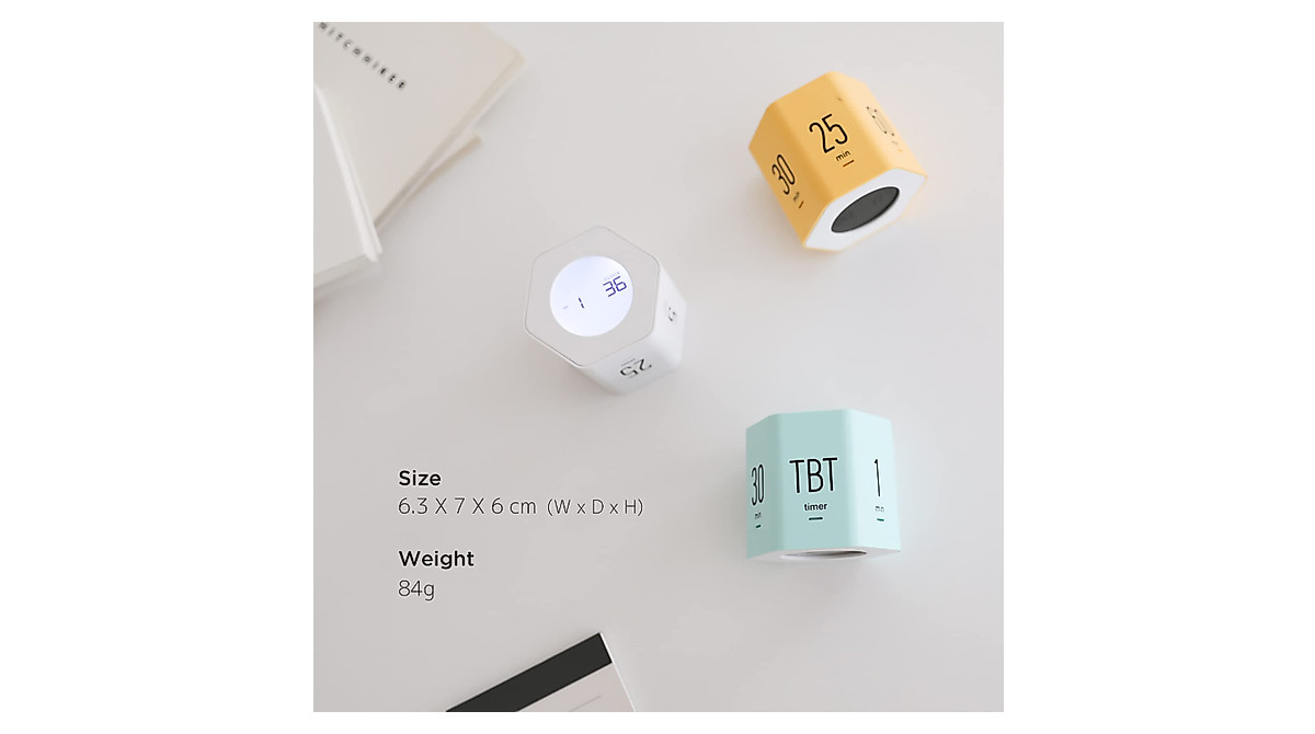 Mooas Multi Hexagon Clock Timer White Ver 2 Digital Clock Timer Backlit Display 12 24h Mode