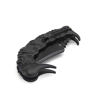 Snake Eye Everyday Carry Scorpion Style Ultra Smooth One Hand Opening Folding Pocket Knife - Ideal for Recreational Work Hiking Camping (Silver)