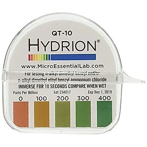 Micro Essential Laboratory QT-10 Hydroid Quit Test Paper, 0-400 ppm (Pack of 10)