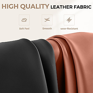 BESTFAIR Home Office Desk Chair 500Lb, Comfy Ergonomic Office Chair with Footrest, PU Leather Office Desk Chairs for Heavy People, High Back Executive Office Chair with Lumbar Support, Black