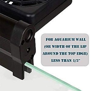 Aquarium Chiller, Fish Tank Cooling Fan System for Salt Fresh Water, 2 Variable Speed, Wide Angle Adjustable (4-Fan)