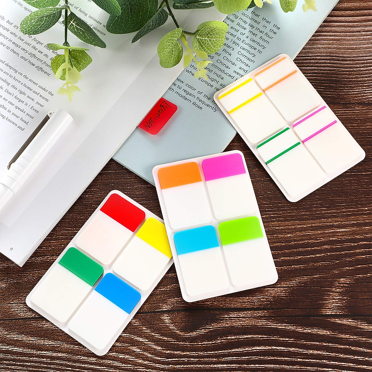 800 Neon File Tabs - Writable & Repositionable for Office & Study