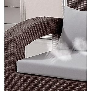 TECOSARA Patio Chair Cushion 18.5x16x3, Water Resistant Outdoor Loveseat Cushion Set of 2, Memory Foam Chair Cushions Outdoor Chair Cushion, Seat Cushions with Ties for Patio Furniture