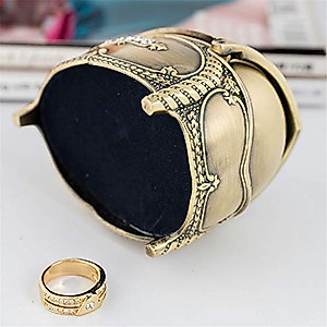 GaRcan Trinket Display Storage Creative Personality Desktop Jewelry Storage Box Collection Box Zinc Alloy Diamond Jewelry Box for Girls Ladies Women (Color : Bronze, Size : 8X6