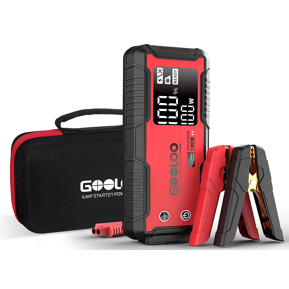 GOOLOO GT4000S Jump Starter 100W Two-Way Fast-Charging Portable Car Jump Starter EVA Storage Case