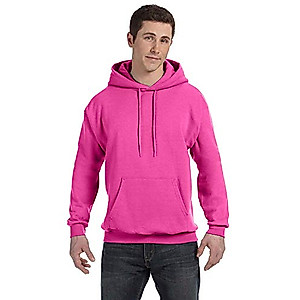 Hanes Unisex EcoSmart® 50/50 Pullover Hooded Sweatshirt M Wow Pink