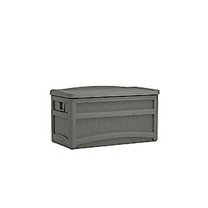 Suncast 73 Gallon Indoor/Outdoor Medium Deck Storage Box, Stoney