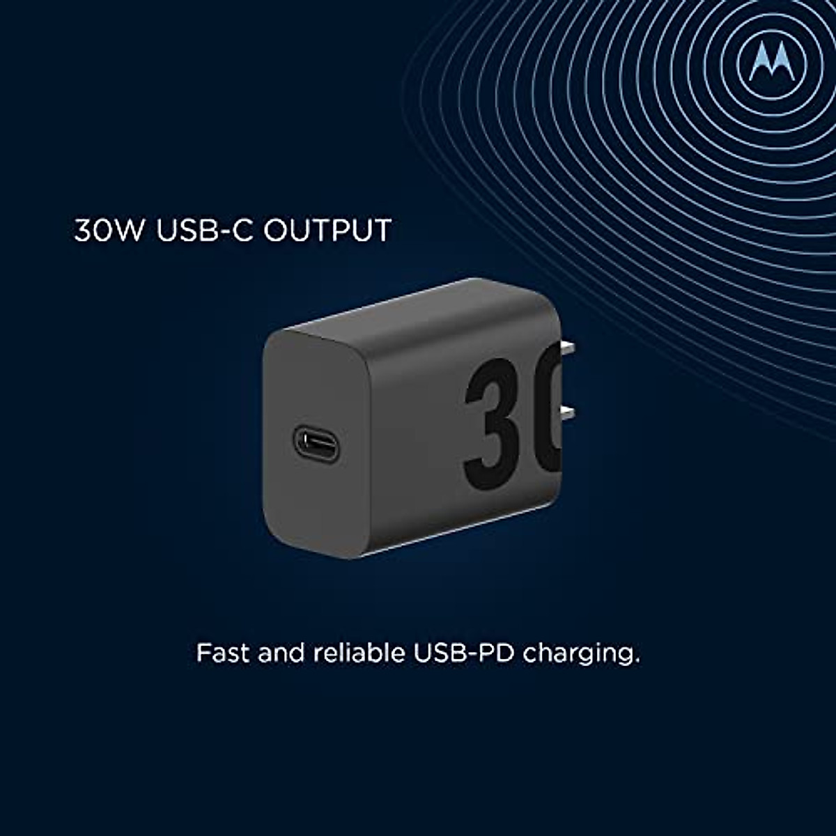 Motorola TurboPower 30 USB-C Charger - No Cable