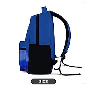 Vluyyv Los Angeles Custom Backpack High Capacity Baseball City Night View Personalized Bag Name & Number Fans Gifts for Men Women