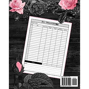 Bill organizer: bill planner . bill notebook organizer . monthly bills organizer . payment tracker . bill log book . business expense organizer . bill ... . personal finance tracker. size 8 x 10 in.