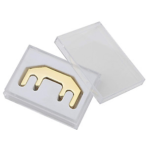 Unxuey Metal Violin Mute Practice Violin Silencer Golden Fiddle Silent Silencer Parts for 1/2, 3/4, 4/4 Violin