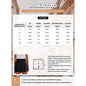 Dokotoo Shorts Women Cute Beach Outfits Shorts High Elastic Plus Size 2023 Summer Clothes Shorts Vacation Outfits Pants Pink Small