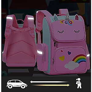 BIBDOO Unicorn Backpack for Girls, Kids School Bag for Preschool Kindergarten, Toddler Bookbags