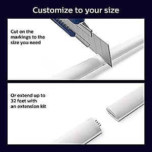 Philips Hue 2-Pack Bluetooth Gradient Ambiance Smart Lightstrip 12ft Base Kit with Two Plugs, (Muticolor Strip, Works with Apple Homekit and Google Home), White,570556 (570556-2)