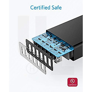 Wall Charger, Anker 60W 6 Port USB Charging Station, PowerPort 6 Multi USB Charger for iPhone Xs/Max/XR/X/8/7/Plus, iPad Pro/Air 2/Mini/iPod, Galaxy S9/S8/S7/Edge/Plus, Note, LG, HTC, and More