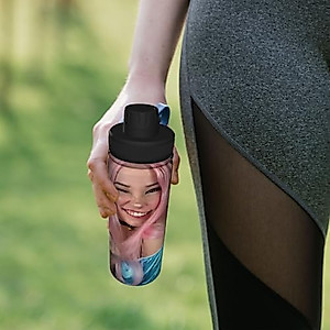 Eevikion Belle Artist Delphine Stainless Steel Insulated Tumbler Sports Water Bottle Hot and Cold Travel Cup 18oz