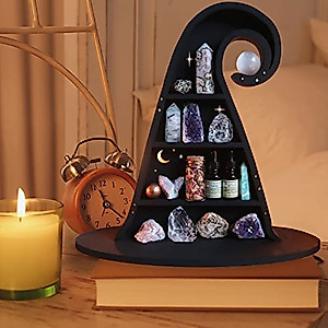 Witch Hat Shelf Crystals Wall Decor Crystal Shelf Display Boho Shelves Essential Display Shelf for Bedroom Dorm Room Office