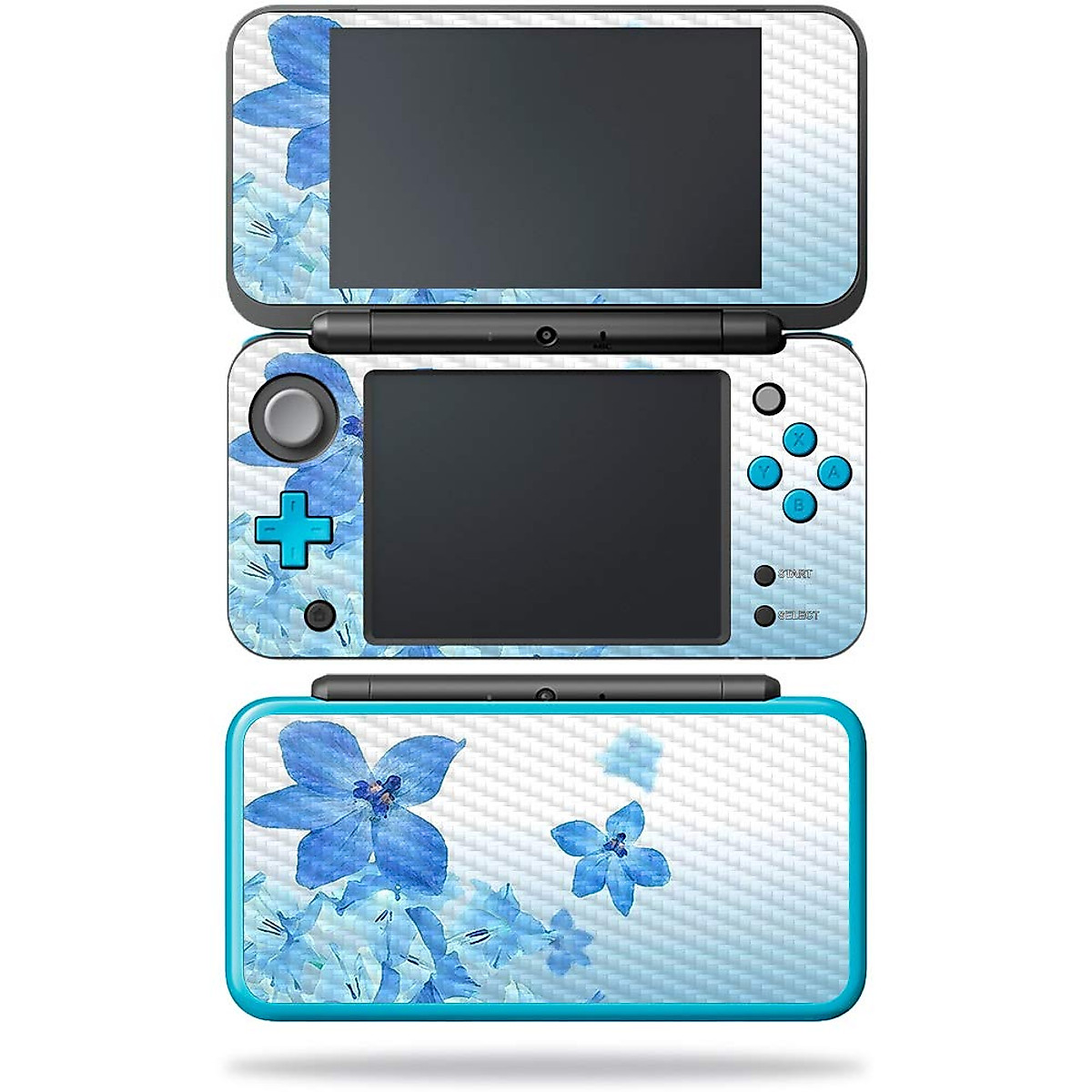 MightySkins Carbon Fiber Skin for Nintendo New 2DS XL - Tacos | Protective, Durable Textured Carbon Fiber Finish | Easy to Apply, Remove, and Change Styles | Made in The USA, Cherry Blossom (CF-NI2DSXL-Cherry Blossom)